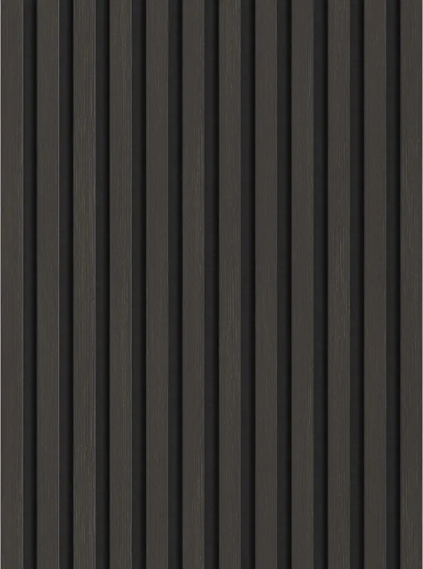 Mexen Lam-F, akustické stěnové lamely 275 × 30 cm, plstěný podklad 8 mm, technická dýha, ořech stříbřitý, S105-275307-3015-009