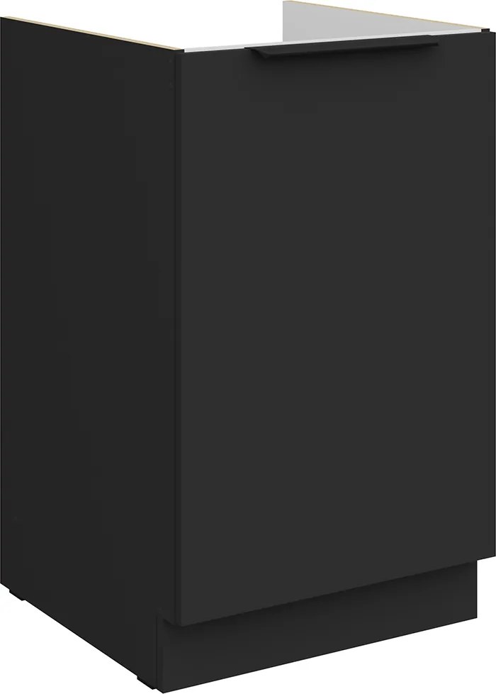 ARIA cc | dolní skříňka 50 ZL 1F dřezová | 50 cm | ANTI FINGERPRINT povrch | černá