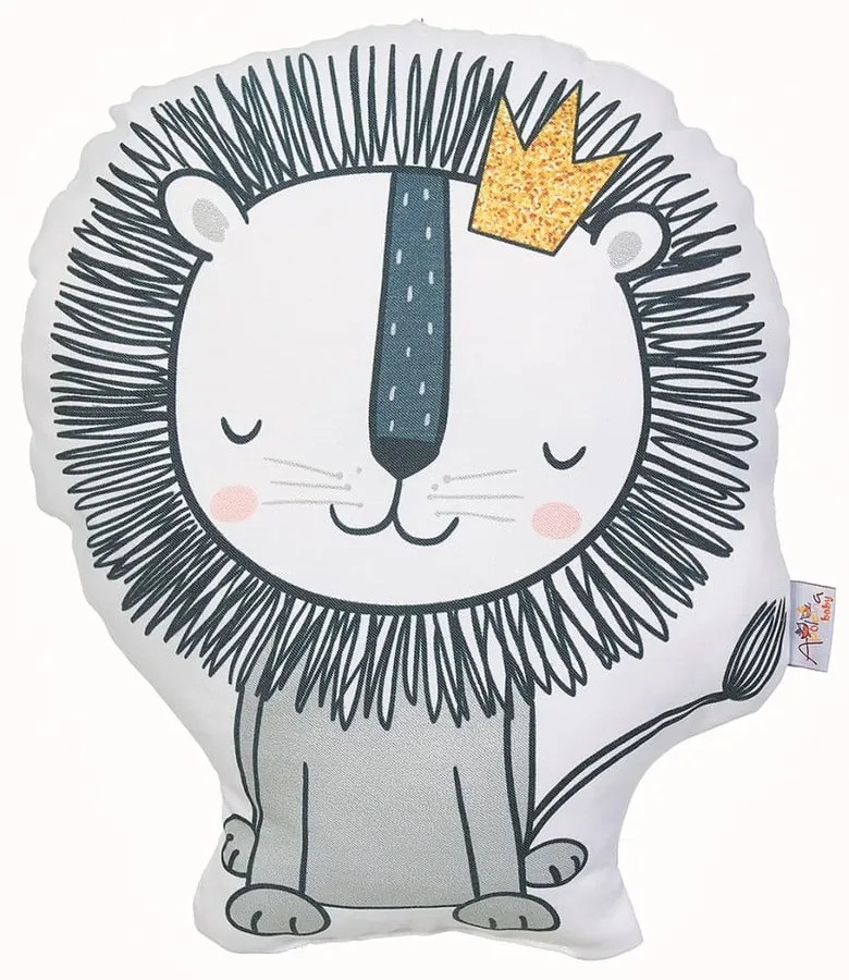 Dětský polštářek s příměsí bavlny Mike & Co. NEW YORK Pillow Toy Lion, 33 x 28 cm