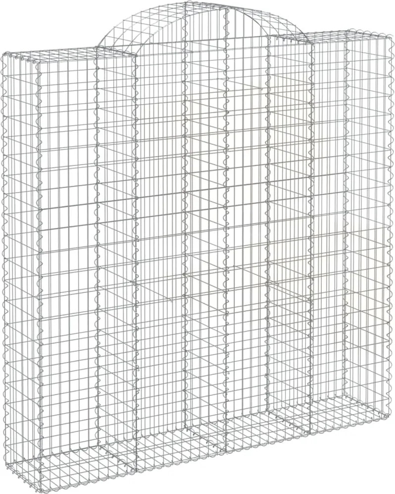 Klenutý gabionový koš 200 x 50 x 200/220 cm pozinkované železo 153500