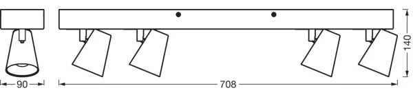 Ledvance - LED Bodové svítidlo DECOR NEPTUNE LED/27W/230V