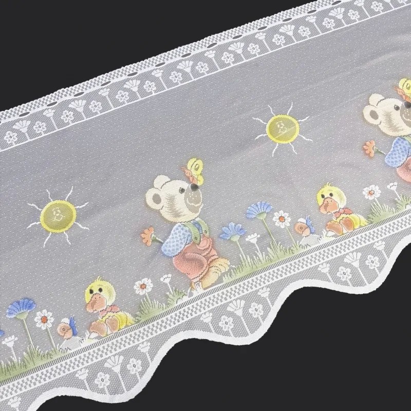 Vitrážová žakárová záclona 4349, výška 60 cm, metráž