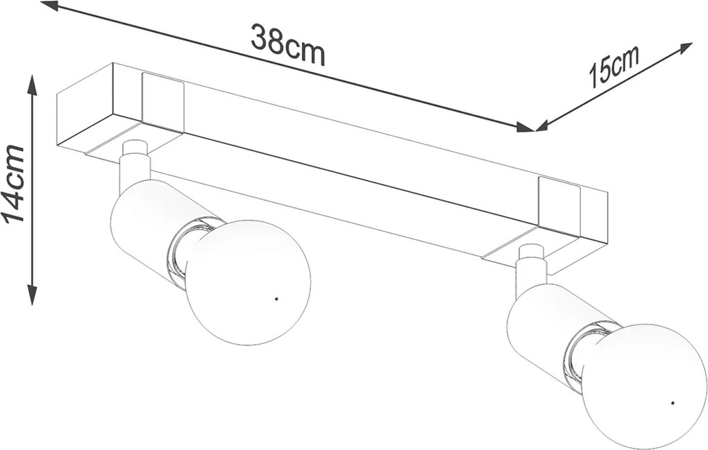 Sollux Lighting Stropní svítidlo ZUCA 2 černé