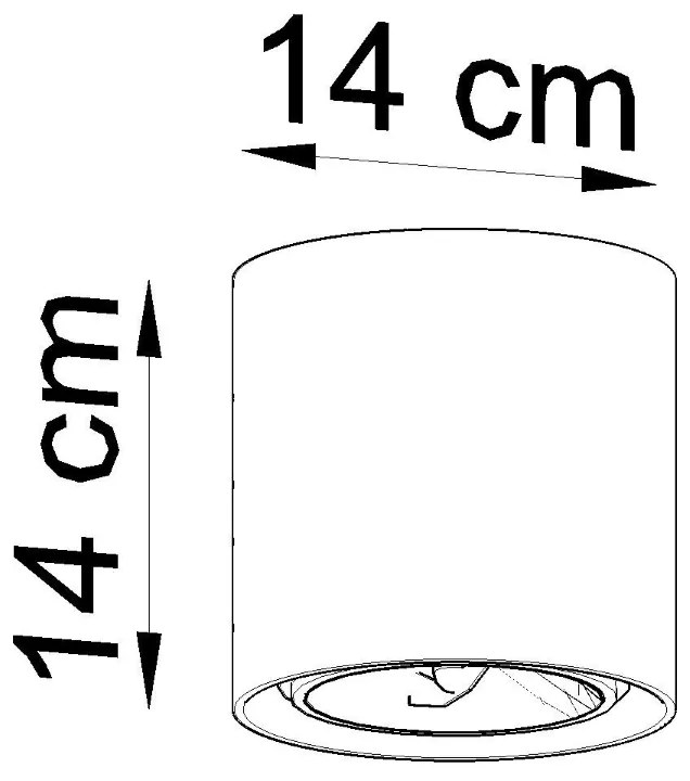 Stropní svítidlo Cullo, 1x betonové stínítko