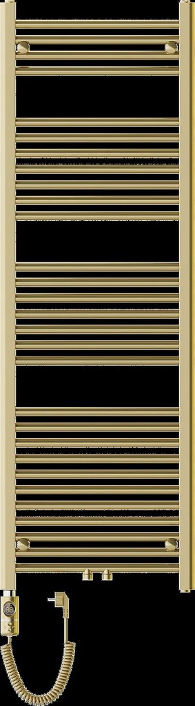 Mexen Mars, elektrické topné těleso 1500 x 500 mm, 600 W, zlatá lesklá, W110-1500-500-2600-50