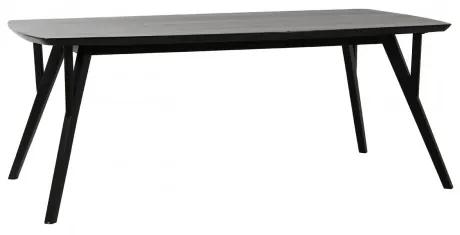 Jídelní stůl QUENZA 220x100x76cm, dřevo akácie, matný černý Light@Living 6761612