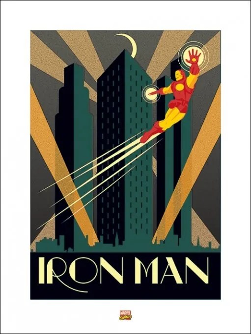 Obraz, Reprodukce - Marvel Deco - Iron Man, (60 x 80 cm)