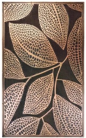 B-line, Rohožka guma Listy - na ven i na doma, 45x75, černá