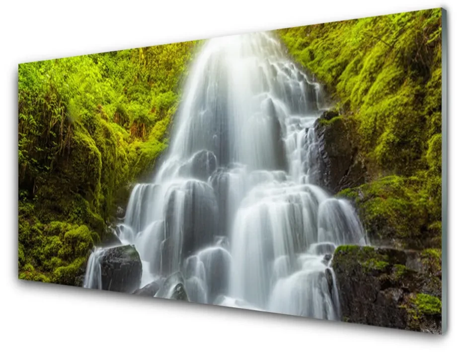akrylový obraz Vodopád Příroda 125x50 cm | BIANO