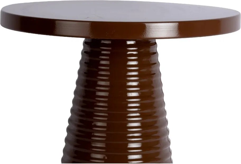 Kovový kulatý odkládací stolek ø 40 cm Catania Ribbed – Leitmotiv