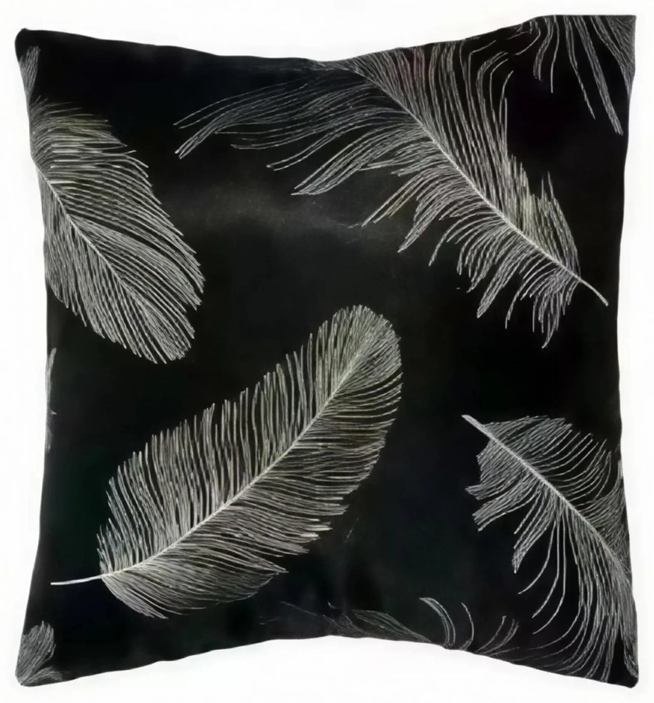 Dekorační povlak 45x45cm Pierka čierné Tiahome