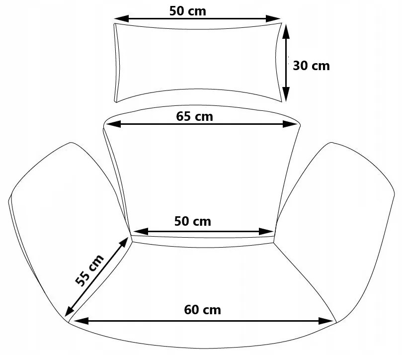 Sedací polštář PRIMA do závěsného houpacího křesla - šedý