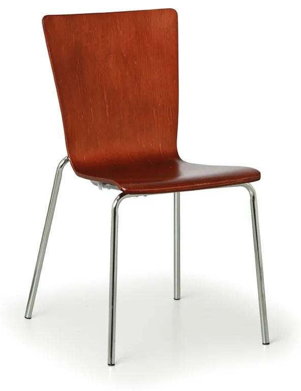 B2B Partner Dřevěná židle CALGARY, ořech - nosnost 110 kg, 3+1 ZDARMA