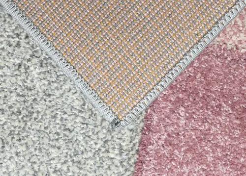 Koberce Breno Kusový koberec PORTLAND 1923/RT41, Růžová, Vícebarevné, 133 x 190 cm