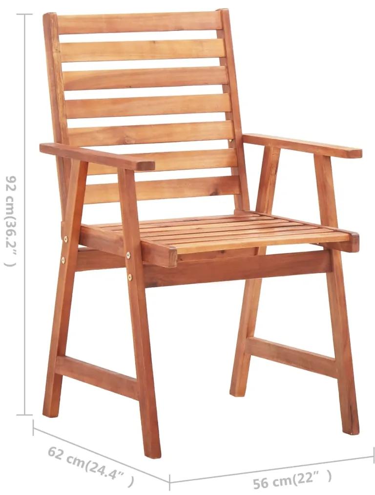 Zahradní jídelní židle 6 ks s poduškami masivní akáciové dřevo,  3078372
