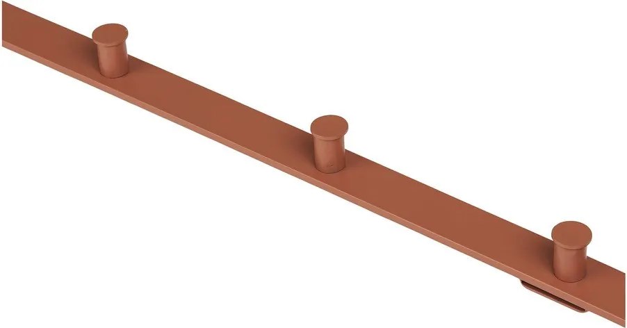 Koňakově hnědý kovový nástěnný stojan na oblečení 30x80x3 cm Gresto – House Nordic