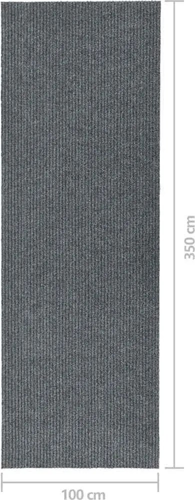 Běhoun čisticí zóna 100 x 350 cm šedý 327179