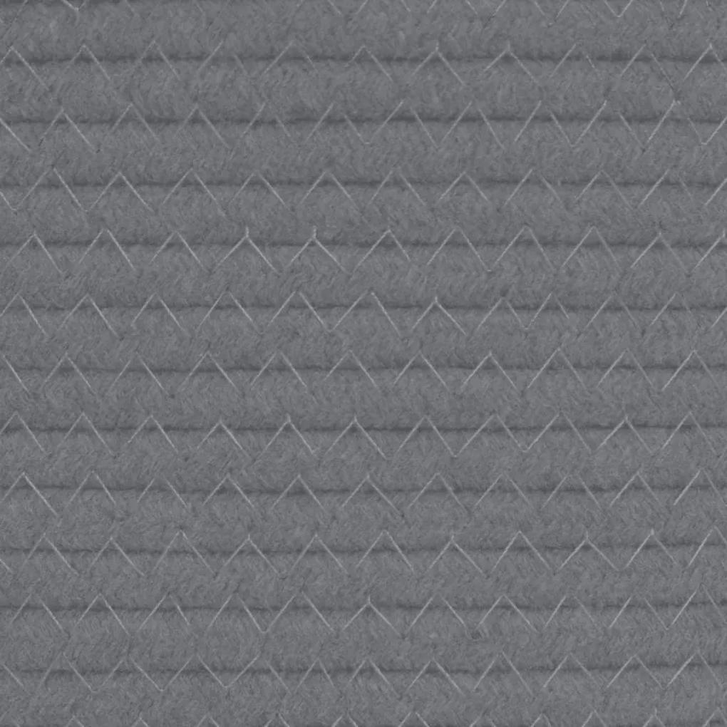 vidaXL Koš na prádlo a bílý Ø 55 x 36 cm bavlna [358469] Barva: Šedá