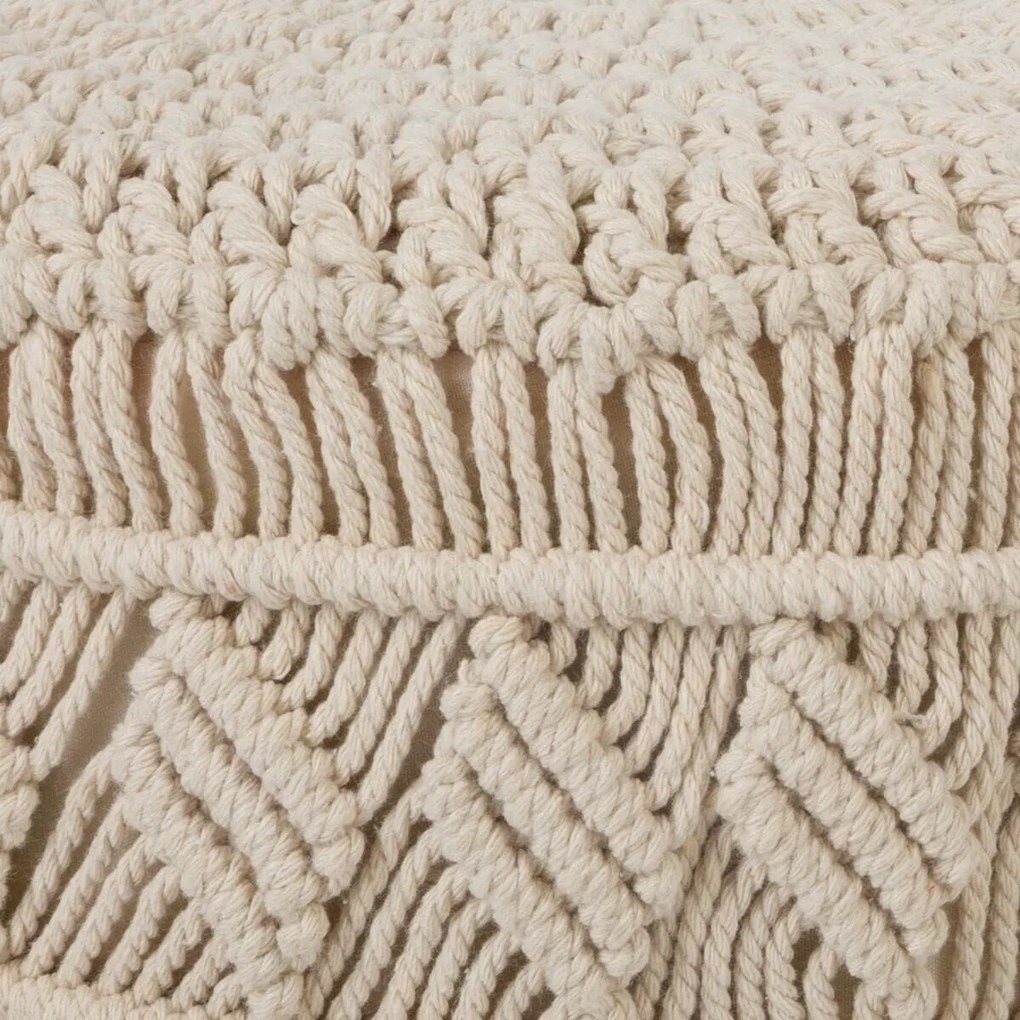 Stolička Boho se sedákem, výška 42 cm, béžová