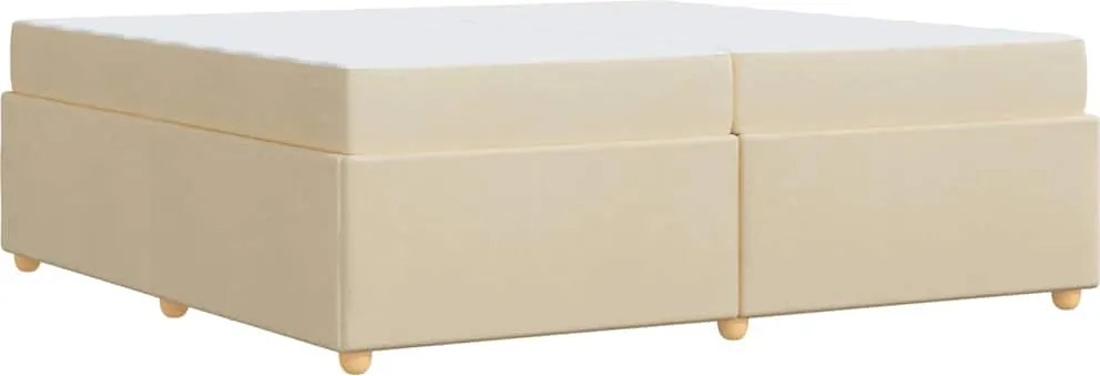 Rám postele s matrací Krémová 200 x 200 cm textil 3399382