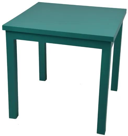 Vingo Dřevěný stolek zelený Rozměry (cm): 34 x 34, v. 36