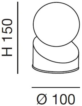 Fabas 3360-30-102 Gravity, bílá dotyková stolní lampa LED 5W 3000K, průměr 10cm