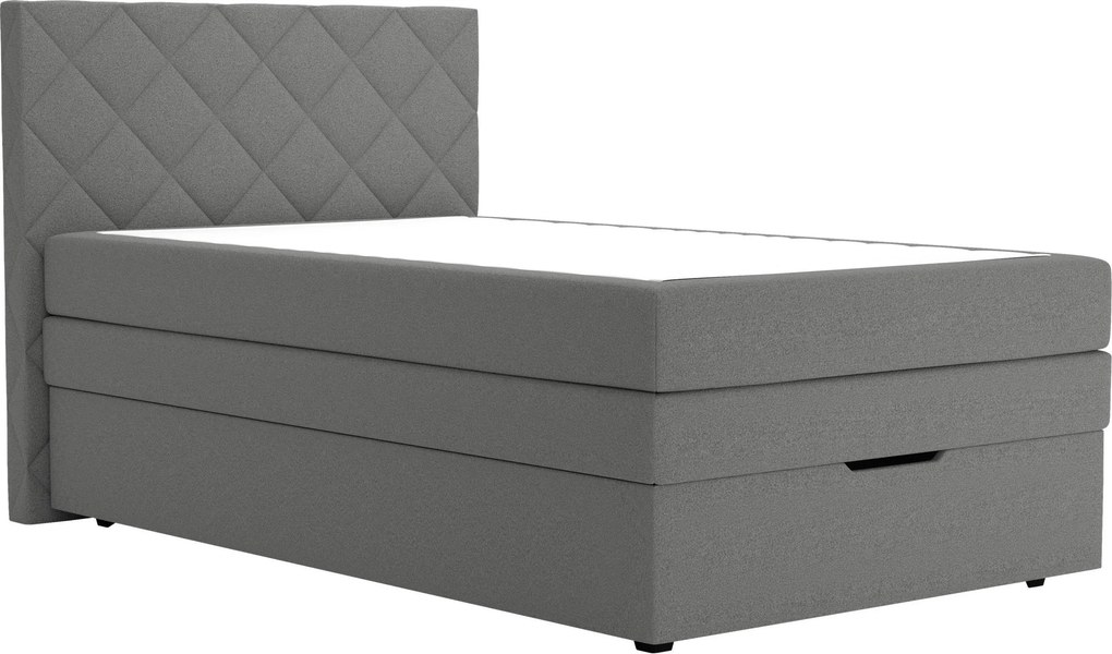 XXXLutz POSTEL BOXSPRING, 120/200 cm, šedá Blanar - Postele s úložným prostorem - 002648016001