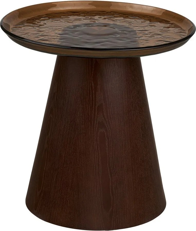 Kulatý odkládací stolek se skleněnou deskou ø 50 cm Orvieto – House Nordic