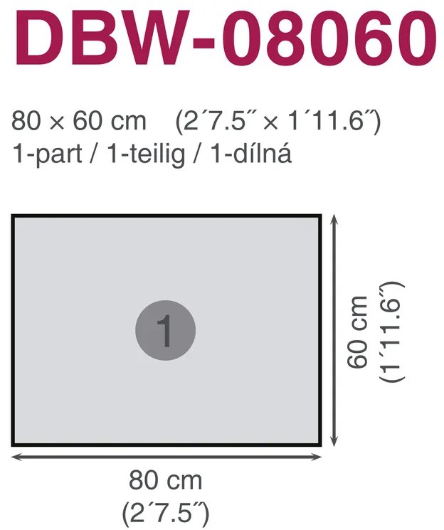 DIMEX | Dibond za kuchyňskou linku DBW-08060-032 | 80 x 60 cm | Kameny Zen