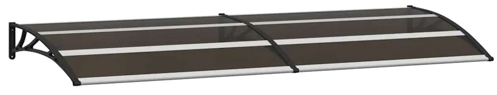 Vchodová stříška černá 240 x 75 cm polykarbonát 144826