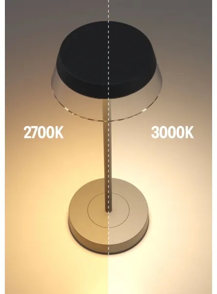 Redo 90312 - LED Stmívatelná stolní lampa ILUNA LED/2,5W/5V 3000 mAh IP65 černá
