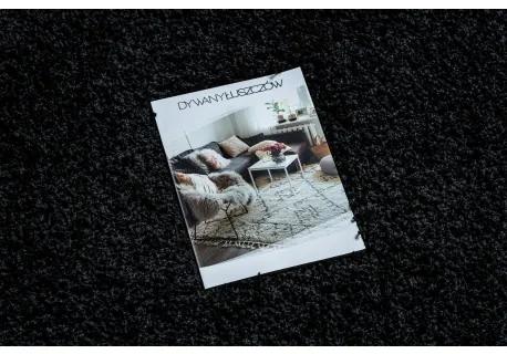 Dywany Luszczow Dětský kusový koberec SOFFI kulatý, shaggy 5 cm černý Rozměr koberce: 160 cm KRUH
