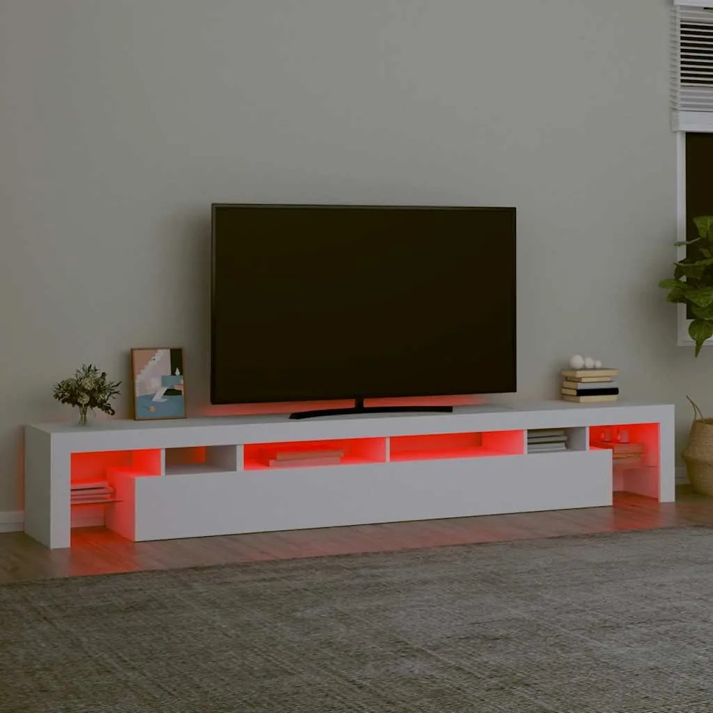 TV skříňka s LED osvětlením bílá 260x36,5x40 cm 3152778