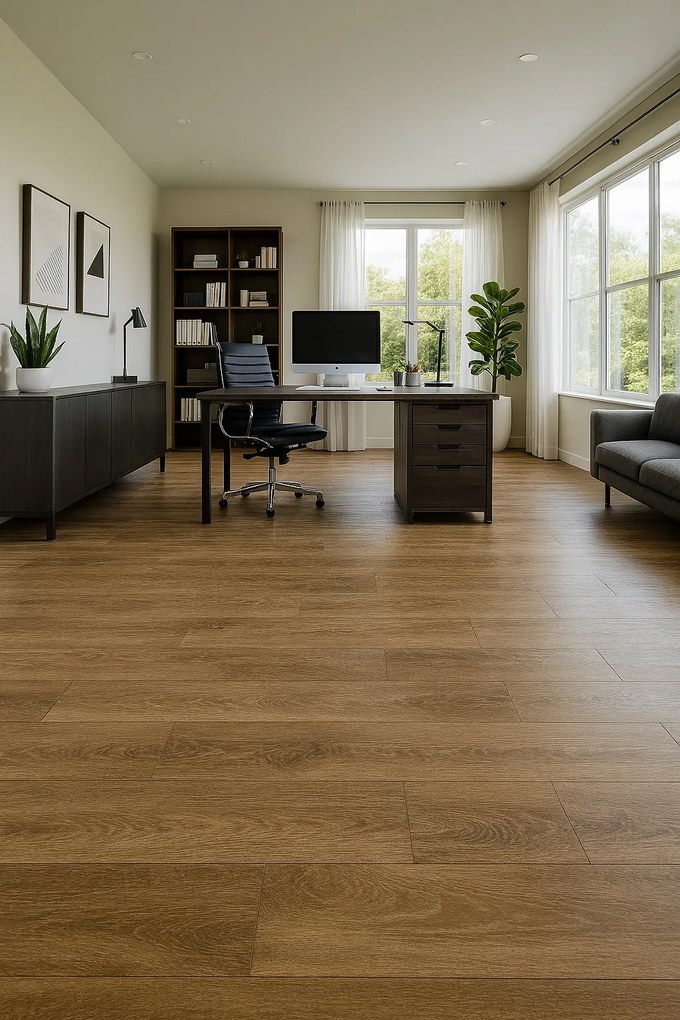 Beaulieu International Group, PVC podlaha - lino Master X 2954, na míru, šíře 4m, hnědá, bez podkladu, chodba / předsíň