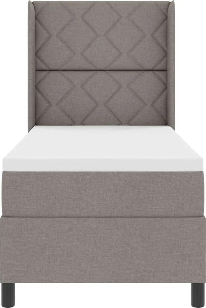 Postel s boxspringem s polštářem Taupe 200 x 80 cm textil 3341676