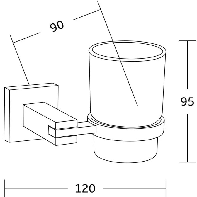 Mexen příslušenství, VANY držák na kartáček, chrom, 7020938-00
