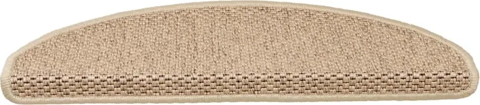 Samolepící nášlapy na schody vzhled sisal 15 ks 65x21x4 cm 326879