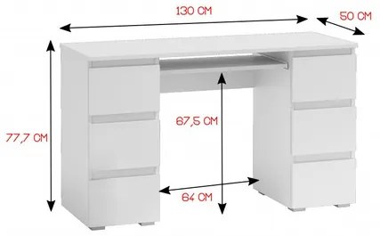 Počítačový stůl KLIK 6 bílá