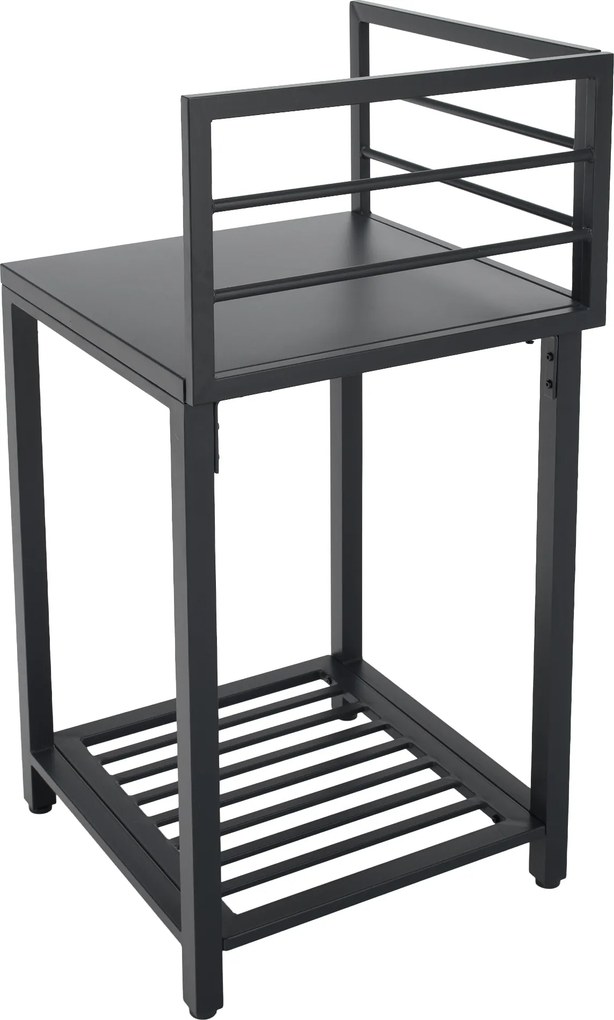 Rohový zahradní kuchyňský ostrůvek, kov, šedá, TANITA TYP 1
