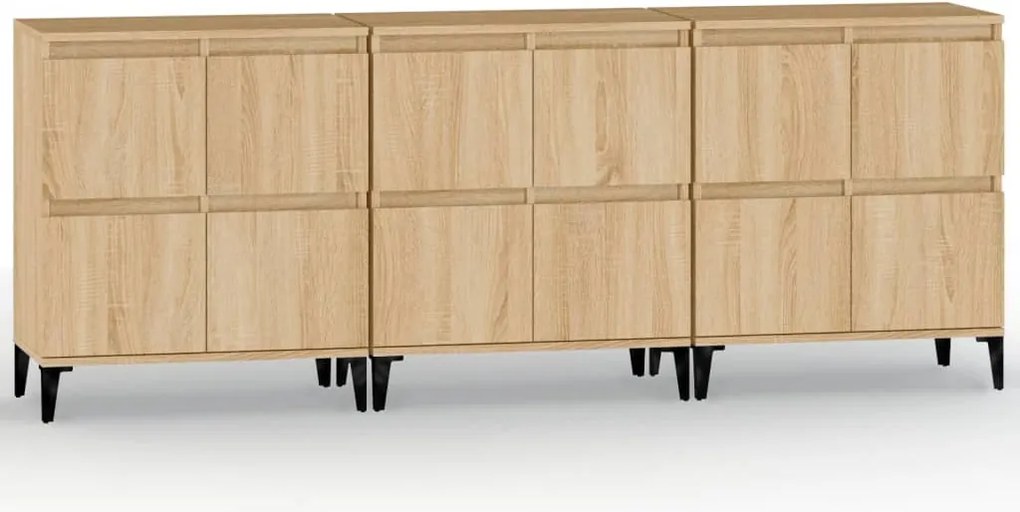 Příborníky 3 ks dub sonoma 60 x 35 x 70 cm kompozitní dřevo 3185778