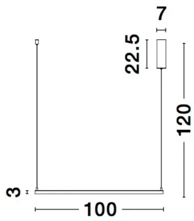LED lustr Eterna 100 černé