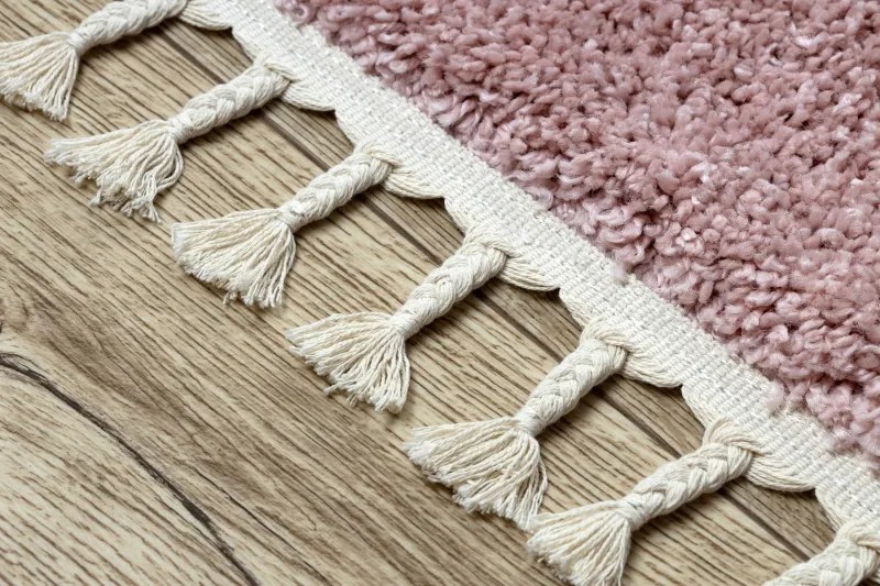 Dywany Łuszczów, Kusový koberec Berber 9000 pink, 120x170, růžová, obývací pokoj