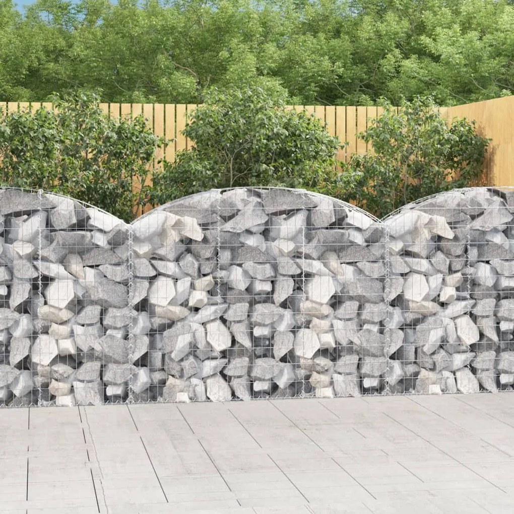 Klenutý gabionový koš 150 x 30 x 100/120 cm pozinkované železo 153445