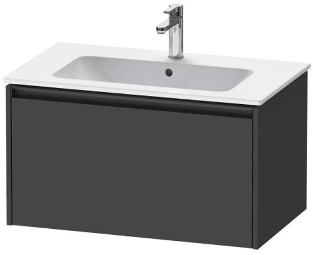 Duravit Ketho.2 - Umyvadlová skříňka 44x81x48 cm, 1 zásuvka, grafit mat K25063049490000