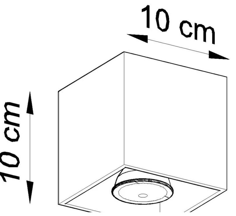 Šedé bodové svítidlo 10x10 cm Geo – Sollux