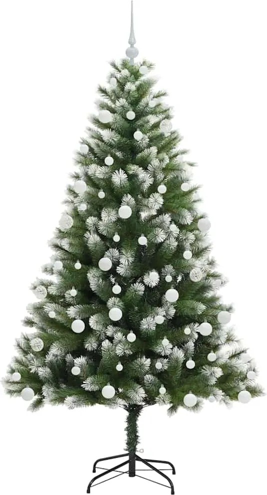Umělý vánoční stromeček s umělým sněhem 300 LED Teplá bílá 3395445