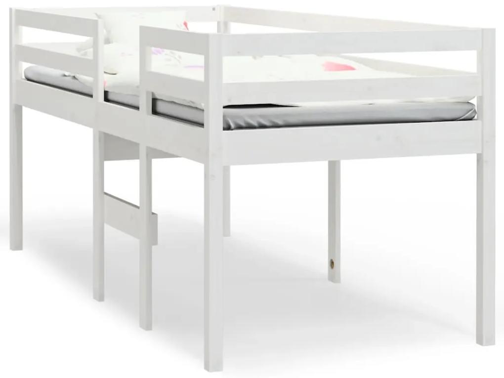 Patrová postel bílá 80 x 200 cm masivní borové dřevo - Default Title