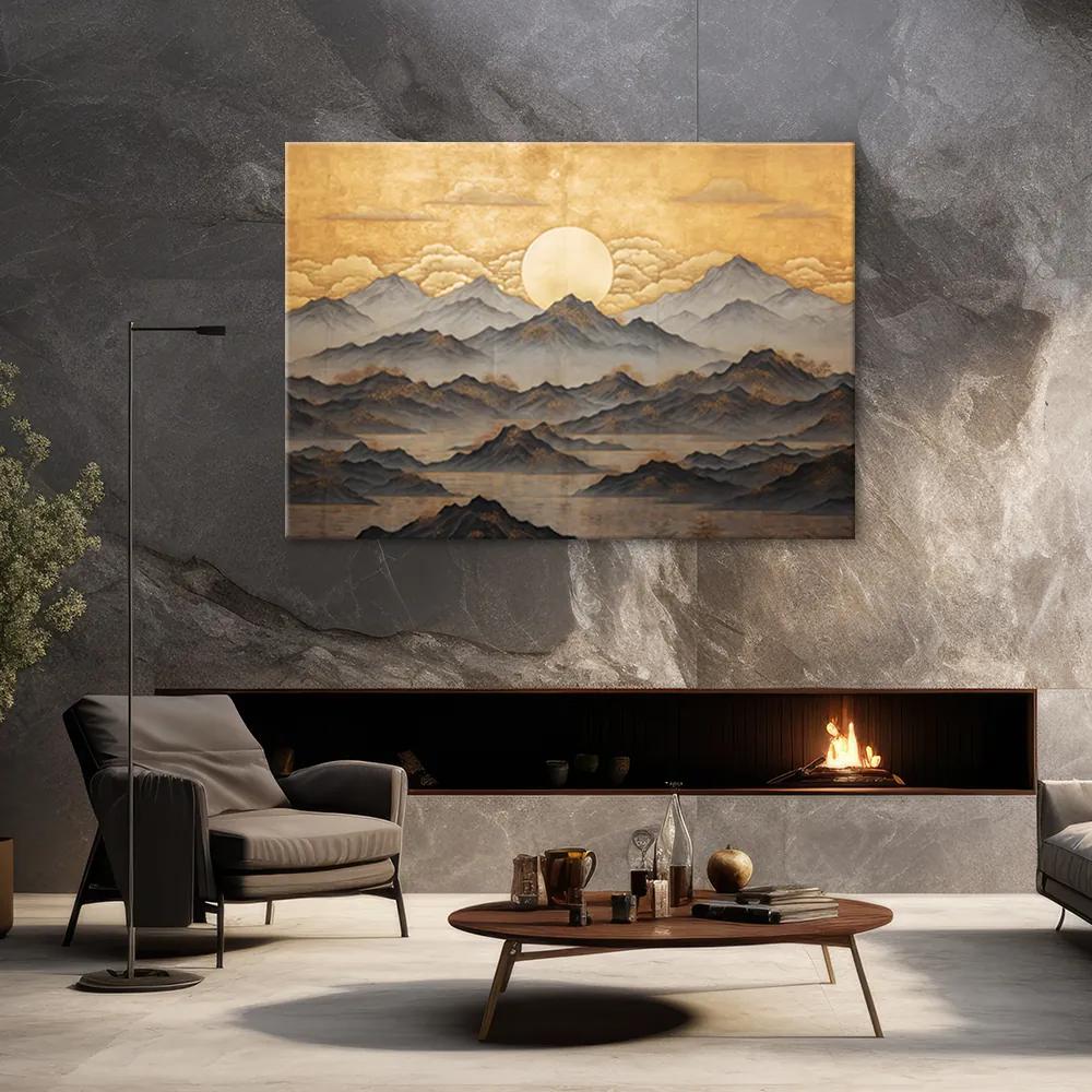 Gario Obraz na plátně Nádherná zlatá krajina v Japonsku Rozměry: 60 x 40 cm