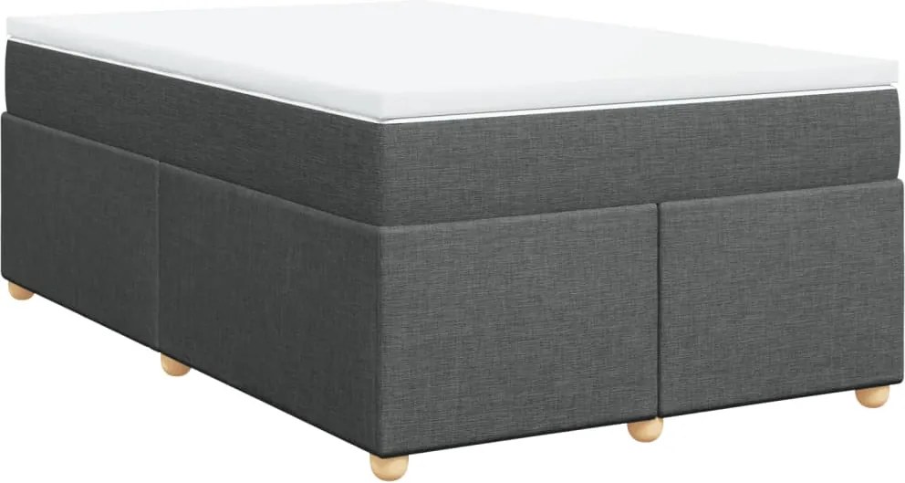 Box spring postel s matrací tmavě šedá 120x200 cm textil 3285367