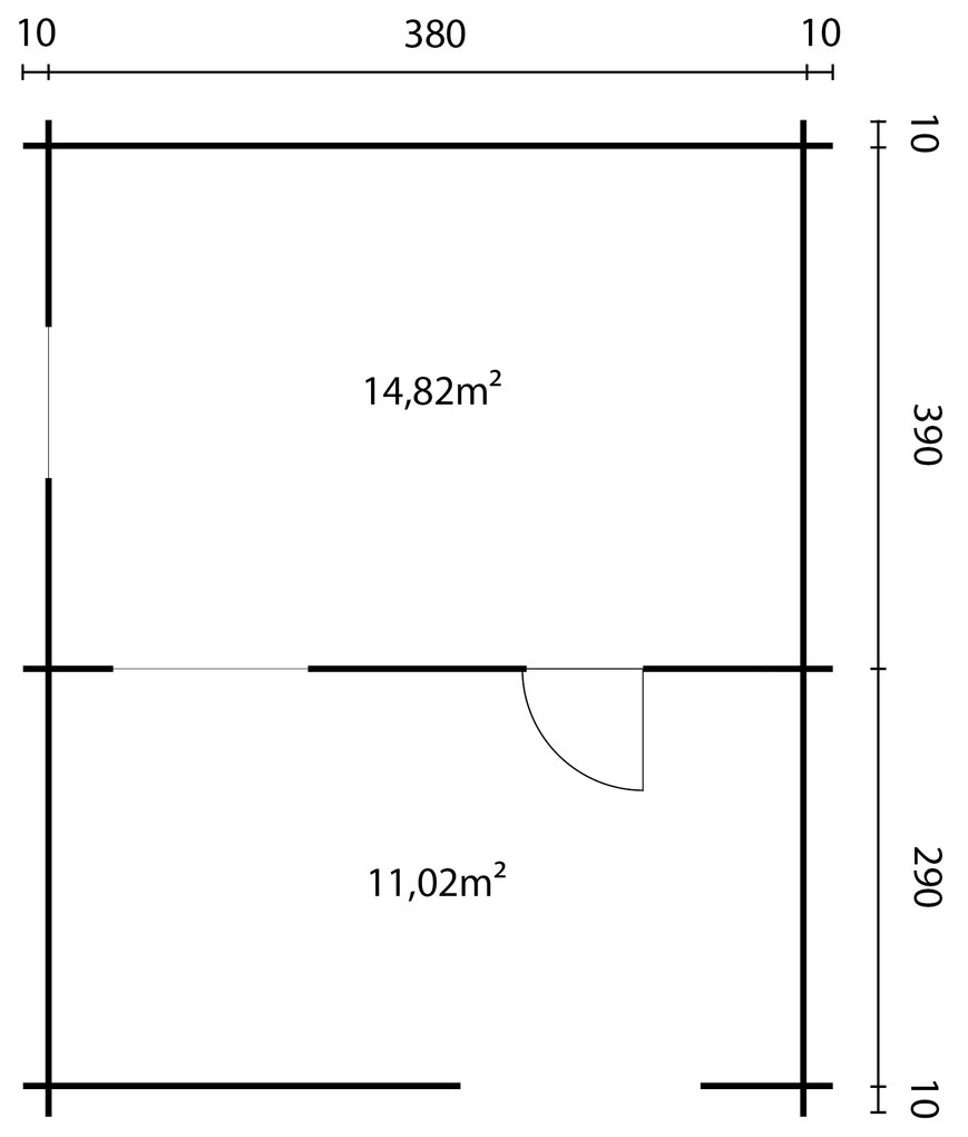 Domek Anna 400x700cm, 3m terasa, 28mm